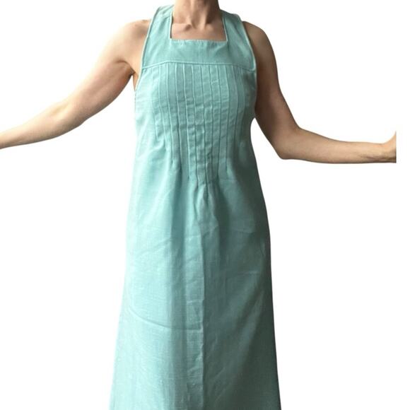Vintage | Dresses | Vintage S Howard Hirsch Blue Halter Midi Dress ...